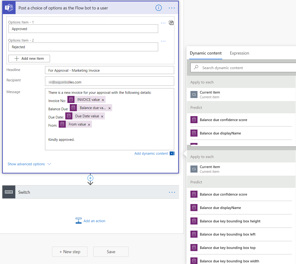 Invoice Approval with Microsoft Teams to SharePoint Online