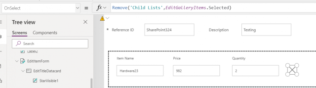 Repeating Tables in Power Apps using SharePoint List Form