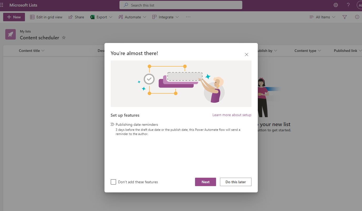Microsoft List Content Scheduler Template: Streamline Your Content ...